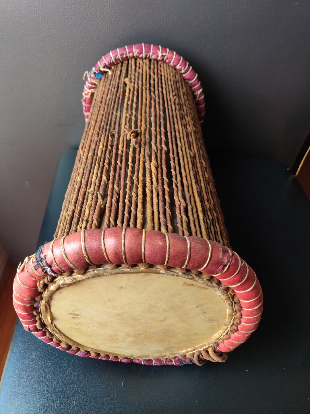 Handmade Leather And Wood Nigerian Talking Drum Talking Drum Mallet Handmade Leather And Wood Nigerian Talking Drum Talking Drum Mallet