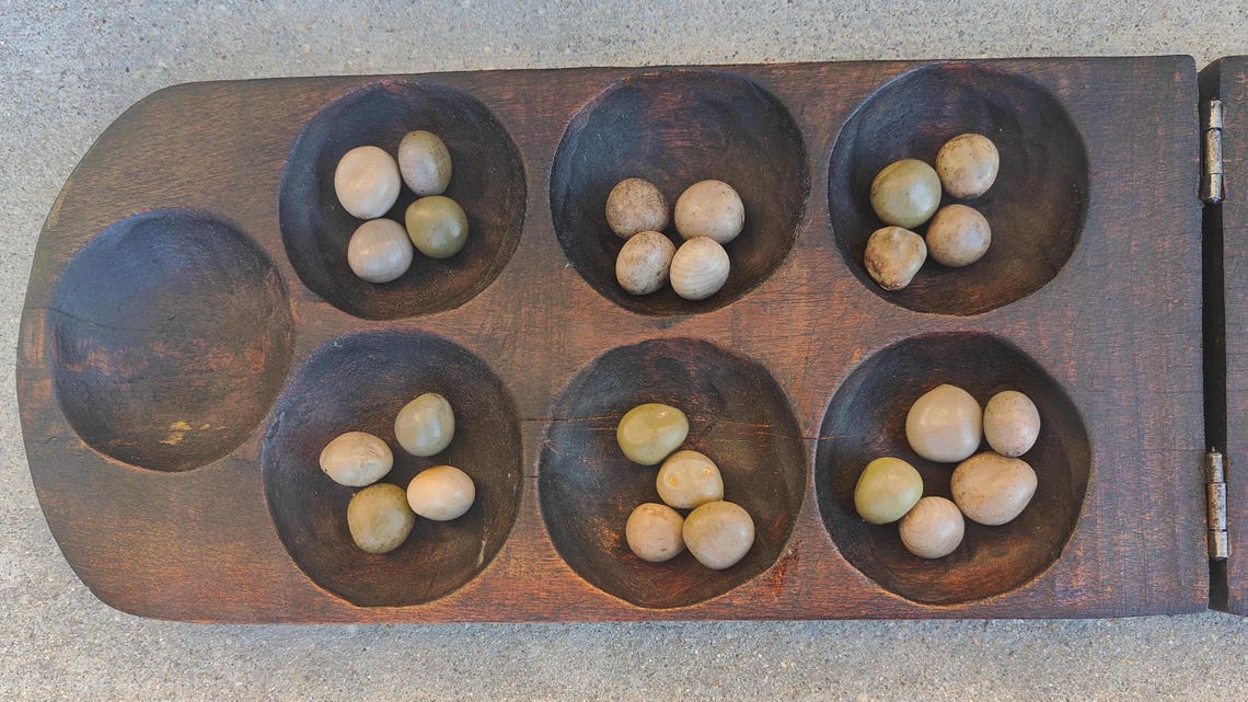 Ayo Game/ Awele/ Oware/ Mancala Board Game - Etsy