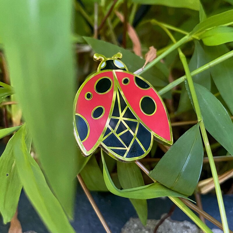 Ladybug Enamel Pin - Etsy