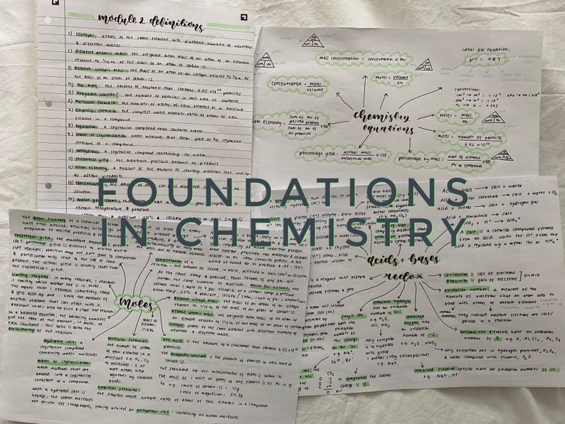 A Level Chemistry Foundations in Chemistry Revision (module 2 OCR A) - Etsy