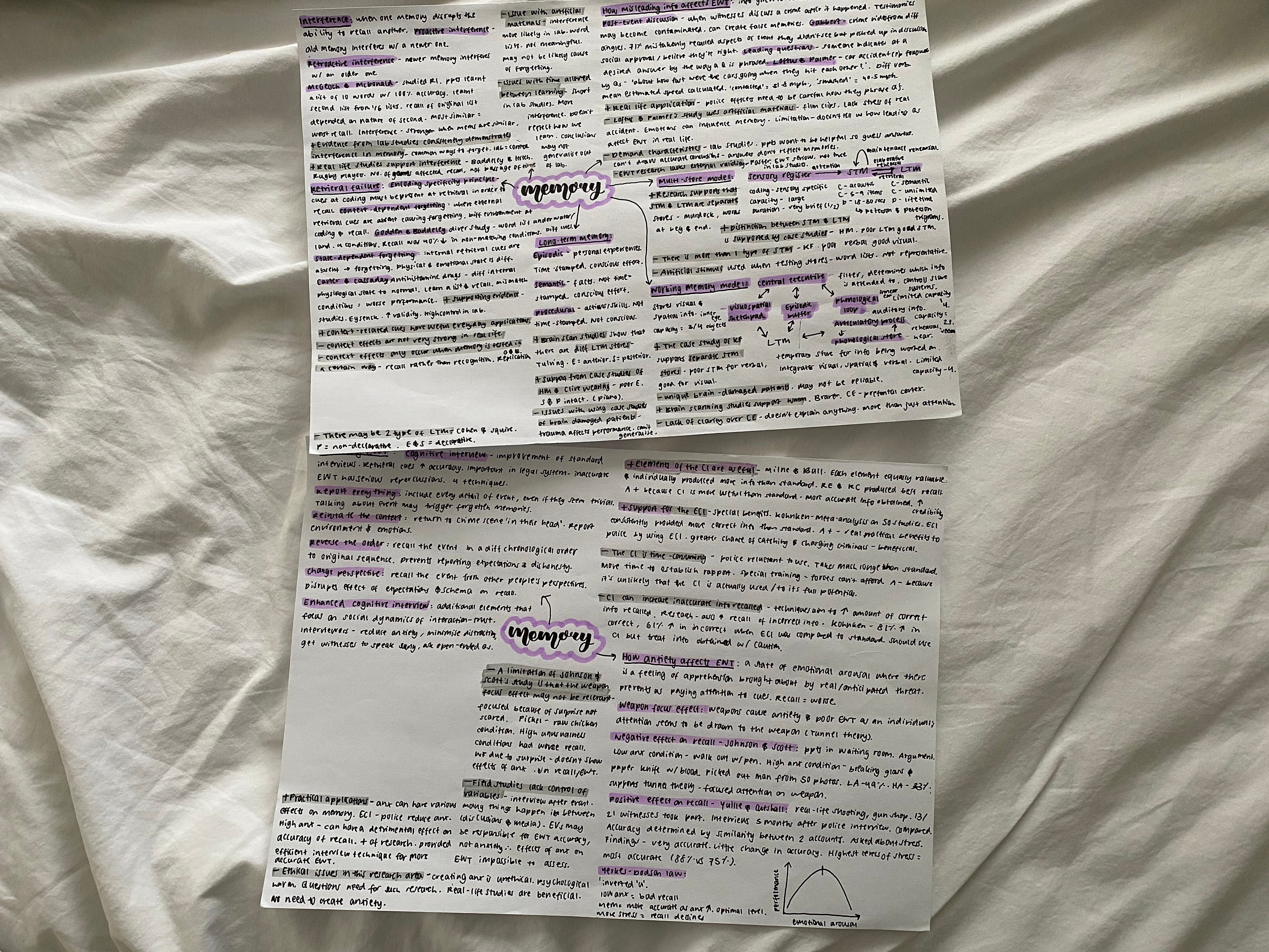 A Level Psychology Memory Revision (AQA) - Etsy UK