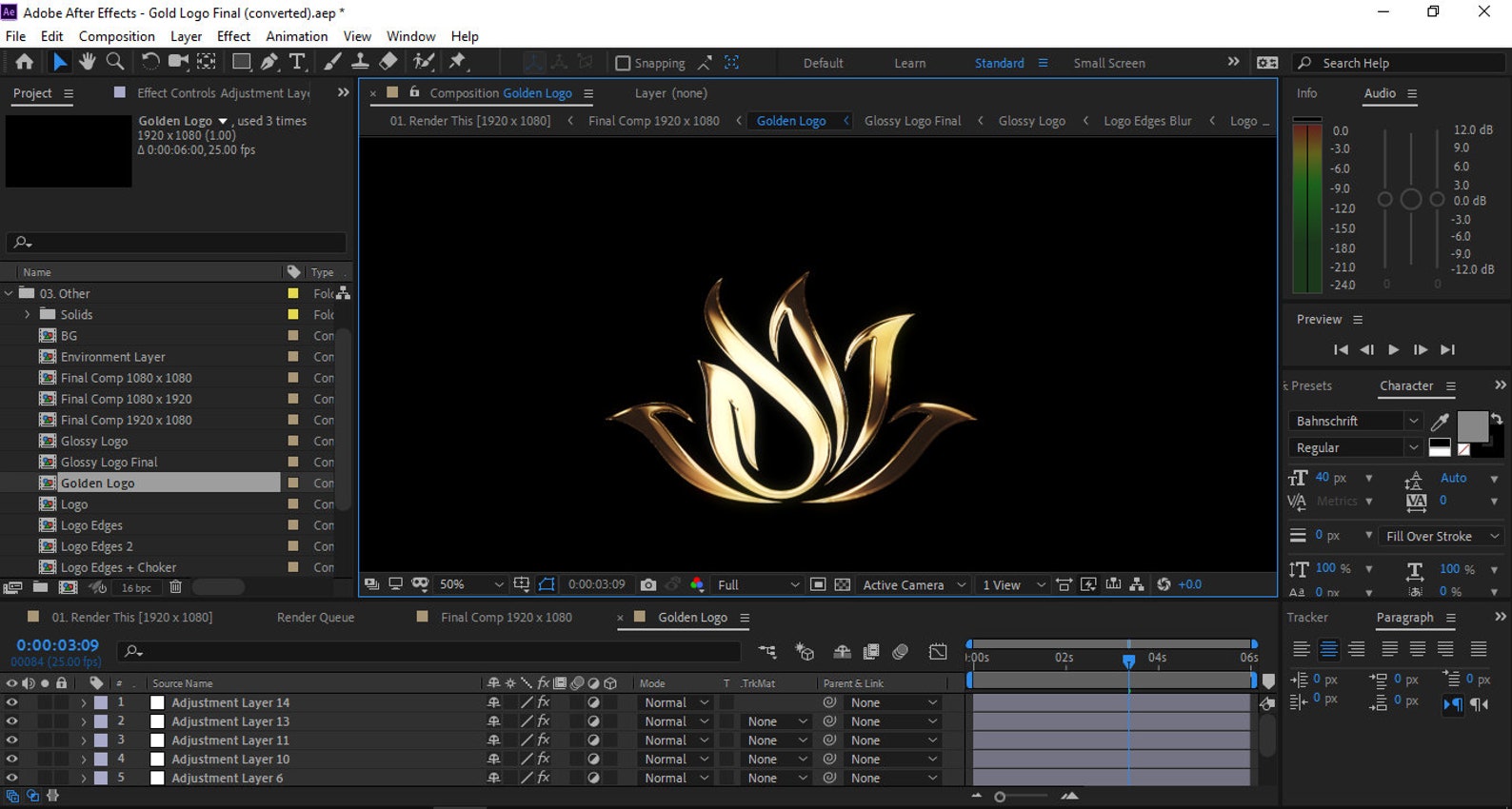 Logo Design With Animation in 24 Hours in Gold, Silver, Modern Logo ...