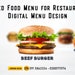 Animated Food Menu for Restaurants, Restaurant Menu Animation, Custom ...