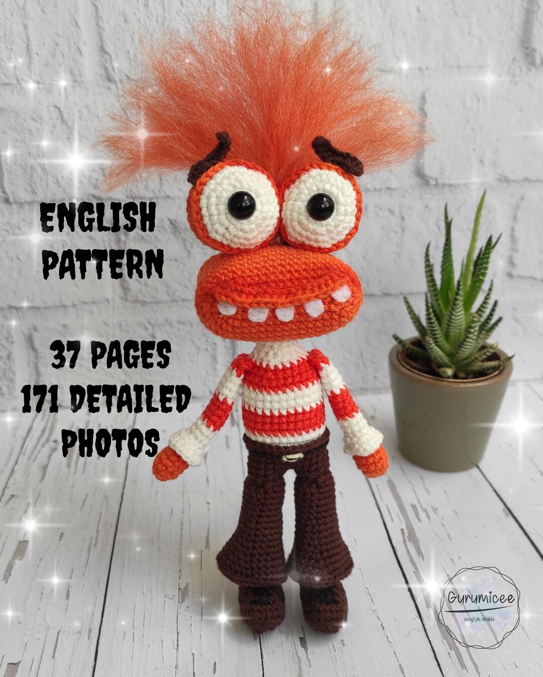 Amigurumi INSIDE OUT (ANXIETY) English Pattern Crochet - Etsy