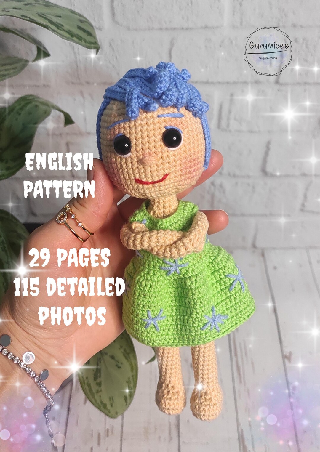 Amigurumi INSIDE OUT JOY English Pattern Crochet - Etsy