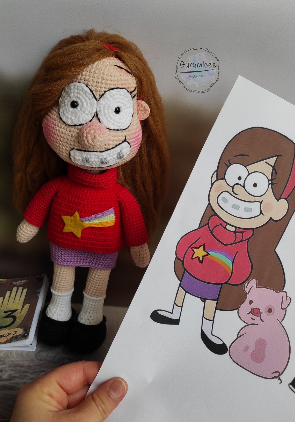 Gravity Falls Mabel and Dipper's English Crochet Pattern - Etsy