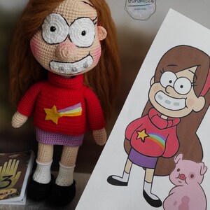 Gravity Falls Mabel and Dipper's English Crochet Pattern - Etsy