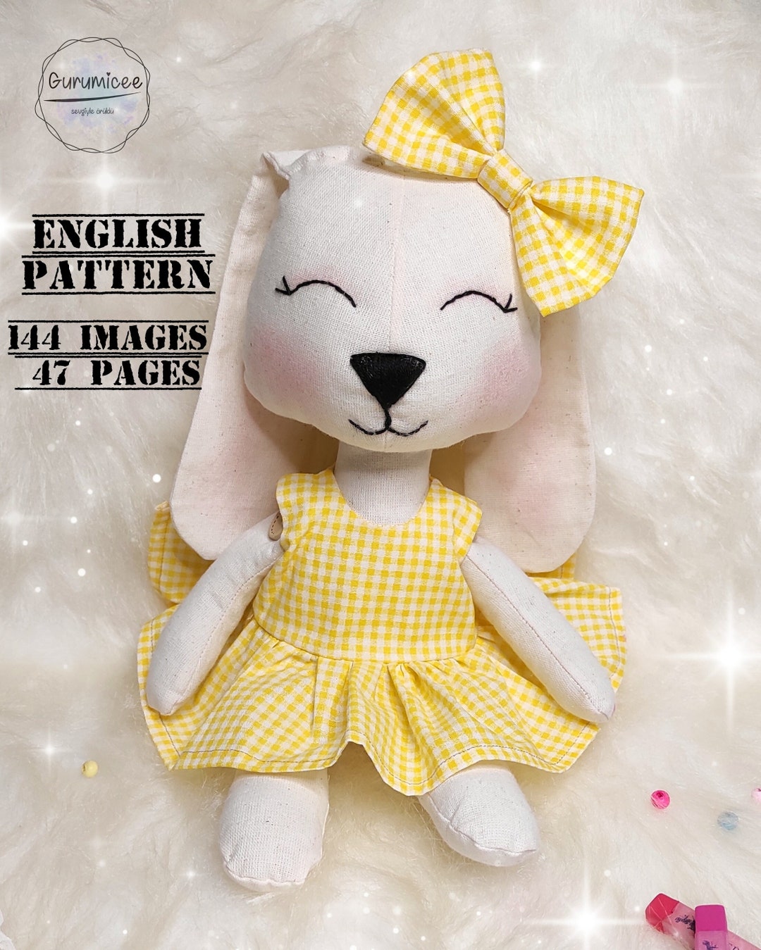 English Pattern Rag Doll Rabbit Making - Etsy