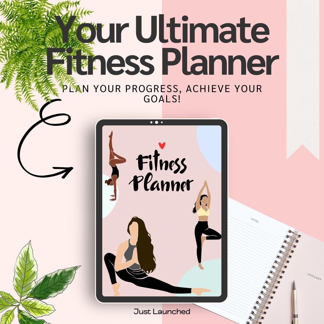 Printable Fitness Planner Template Digital Weekly & Monthly Workout ...