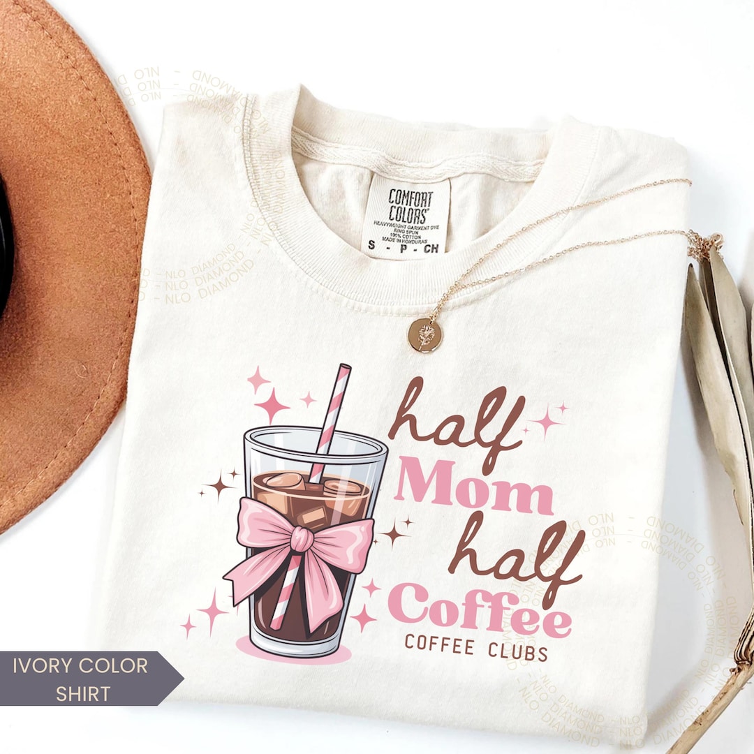 Comfort Colors® Iced Coffee Mom Shirt, Caffeinated Mama Tee, Funny ...
