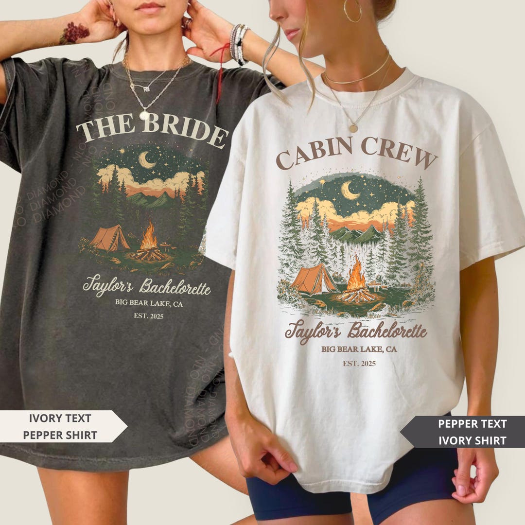 Comfort Colors® Cabin Crew Shirt, Custom Camping Bachelorette Shirt ...