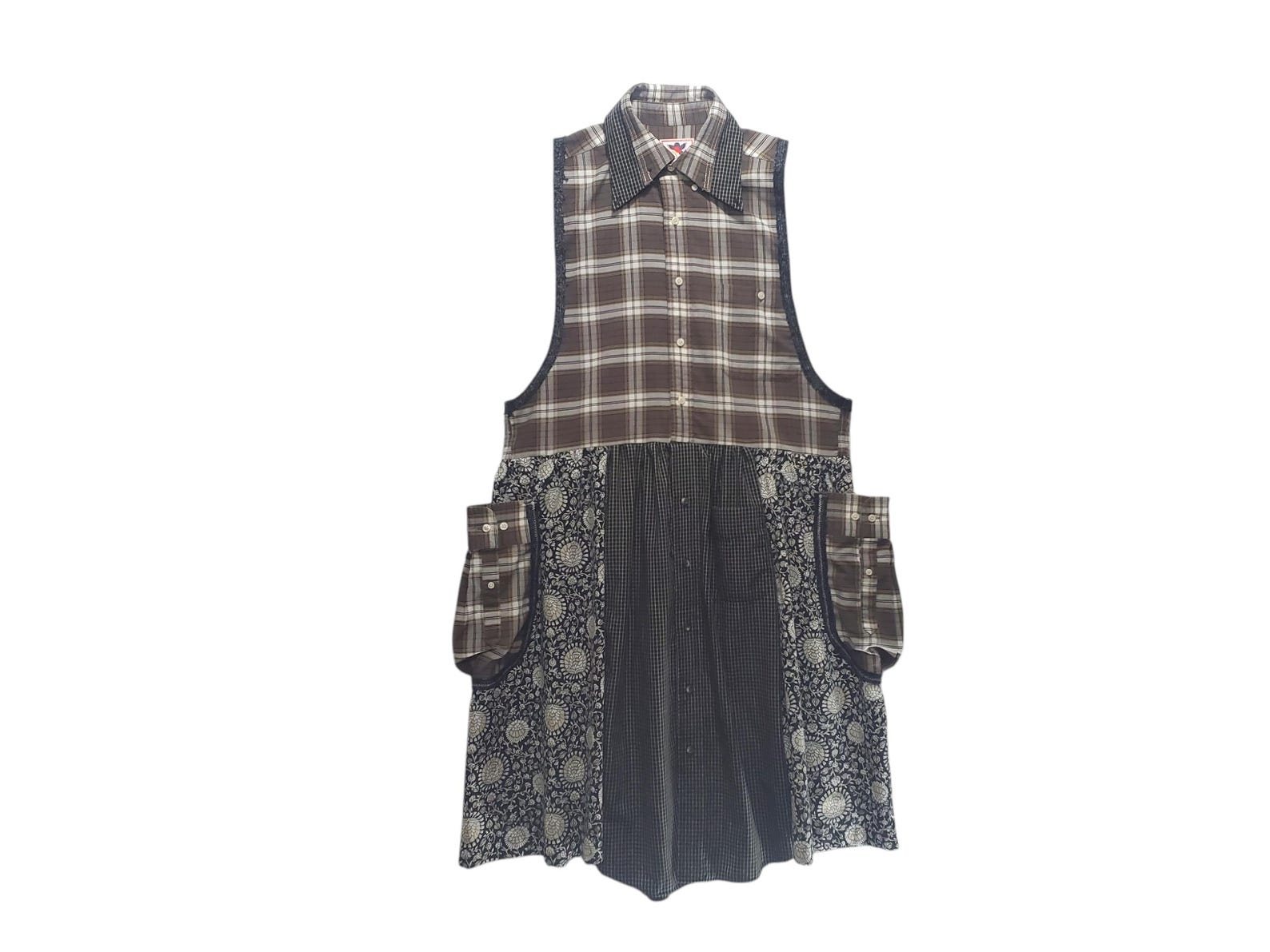 M-XL Plaid Pinafore Dress Button Front Country Farmgirl Cozy Soft ...