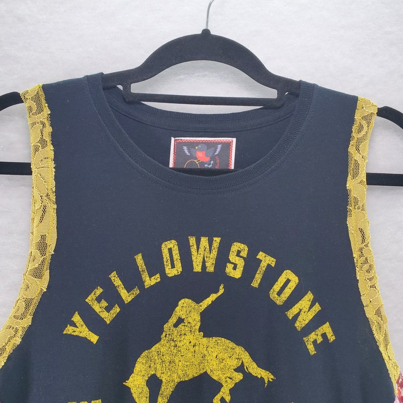 M-L Upcycled Tunic Dress Yellowstone Cowboy Rodeo Ranch Flowy Tank Top ...