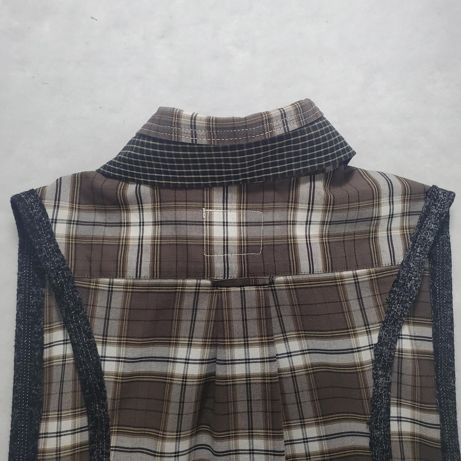 M-XL Plaid Pinafore Dress Button Front Country Farmgirl Cozy Soft ...