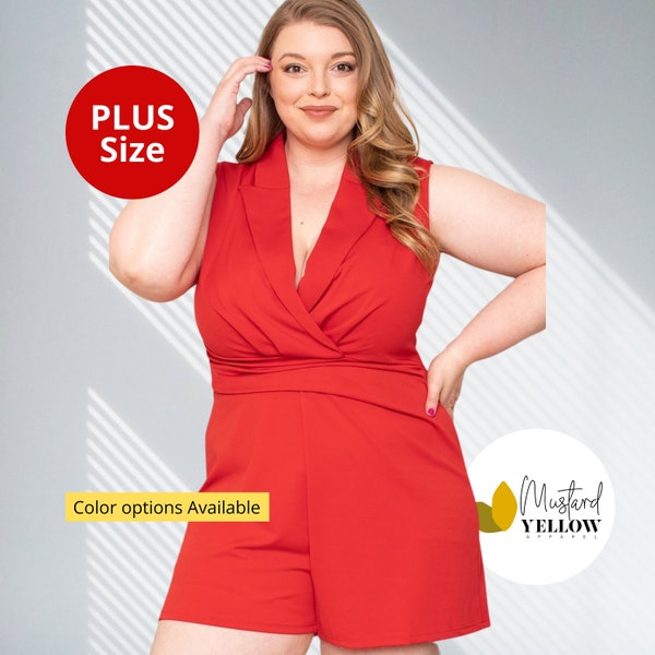 Plus Size Romper - Etsy