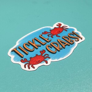 Tickle Crabs! Bluey Inspired Funny Permanent Vinyl Sticker - Etsy