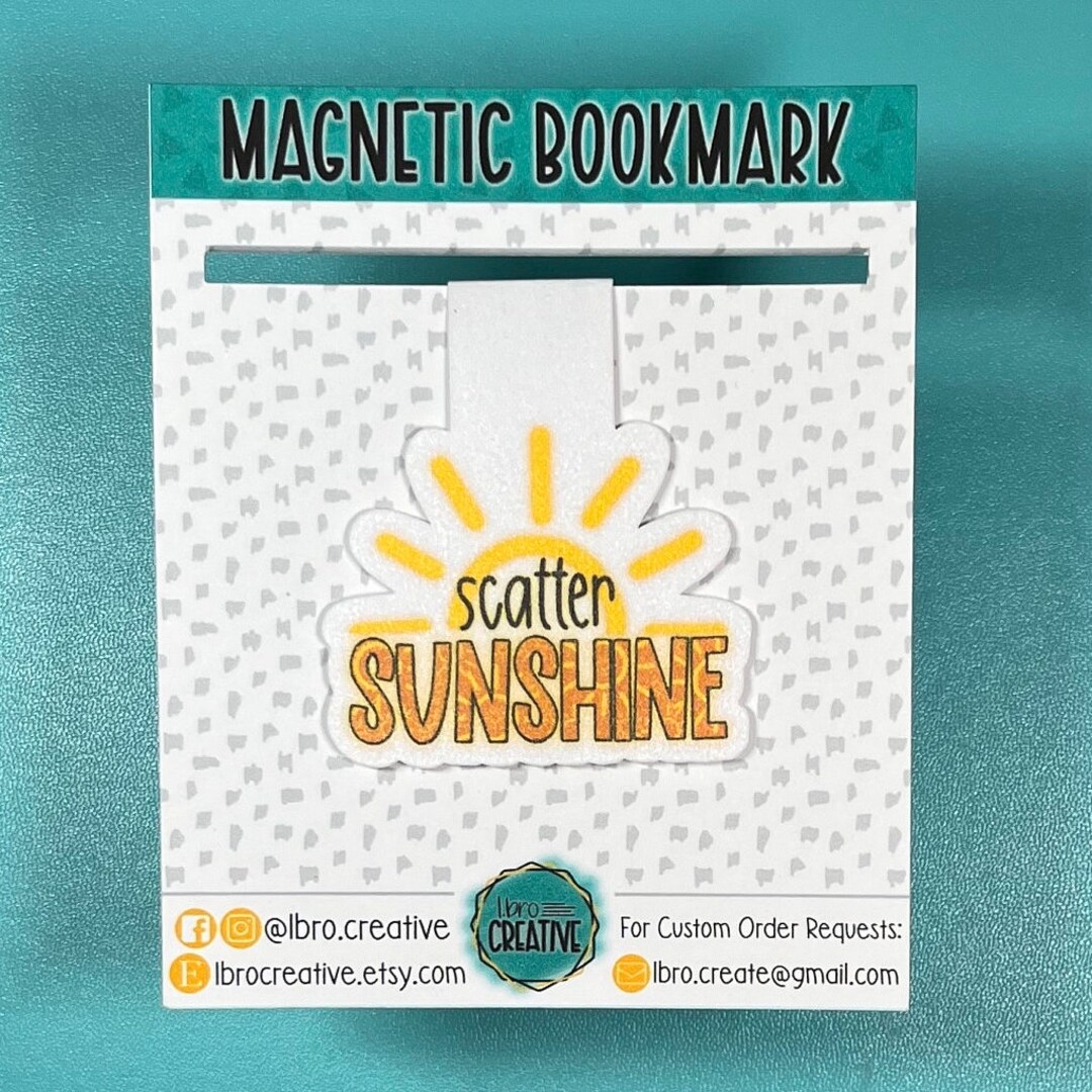 Scatter Sunshine Magnetic Bookmark | Sun Drawing Design | Inspirational ...