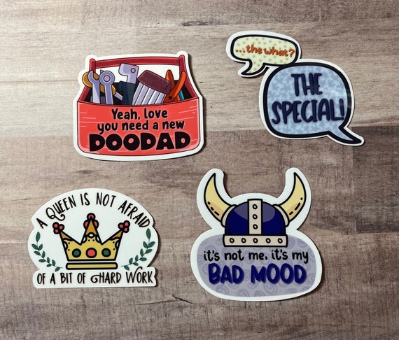 Bluey Inspired Funny Permanent Vinyl Sticker Pack 2 - Etsy