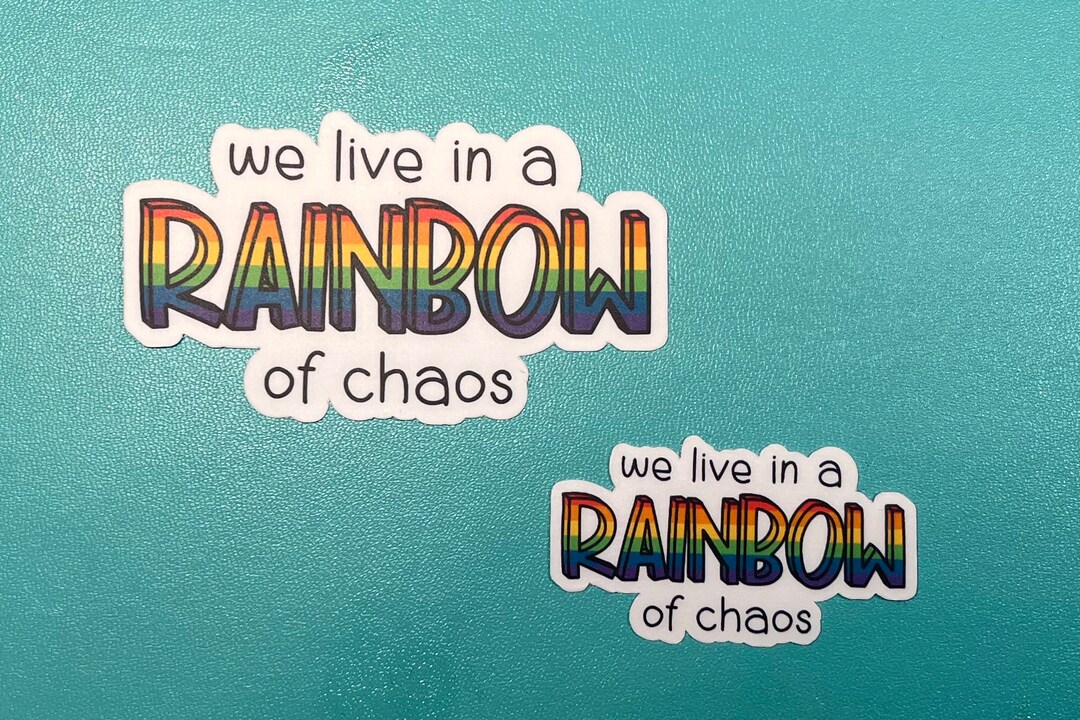 Rainbow of Chaos Vinyl Sticker - Colorful Gift Idea for Creatives ...