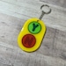 Bluey Inspired Yes/no Button Acrylic Keychain - Etsy
