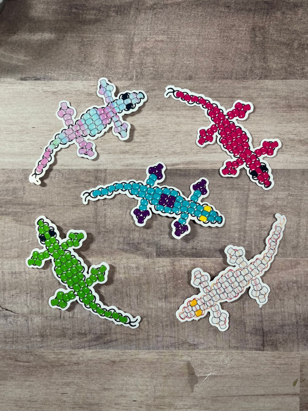 90's Beaded Lizard Vinyl Sticker | Retro Image Decal | Nostalgic Decor ...