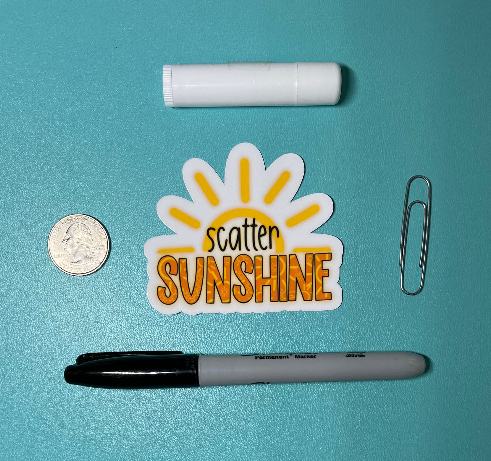 Scatter Sunshine Vinyl Sticker | Sun Drawing Decal | Inspirational ...