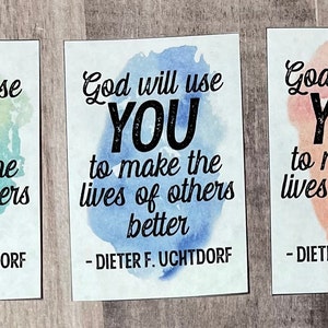 God Will Use You LDS Ministering Magnet | Inspirational Quote for ...