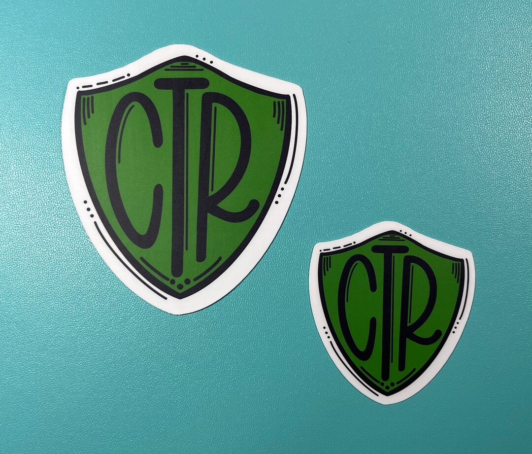 CTR Choose the Right Shield Vinyl Sticker - LDS Decal for Laptops ...