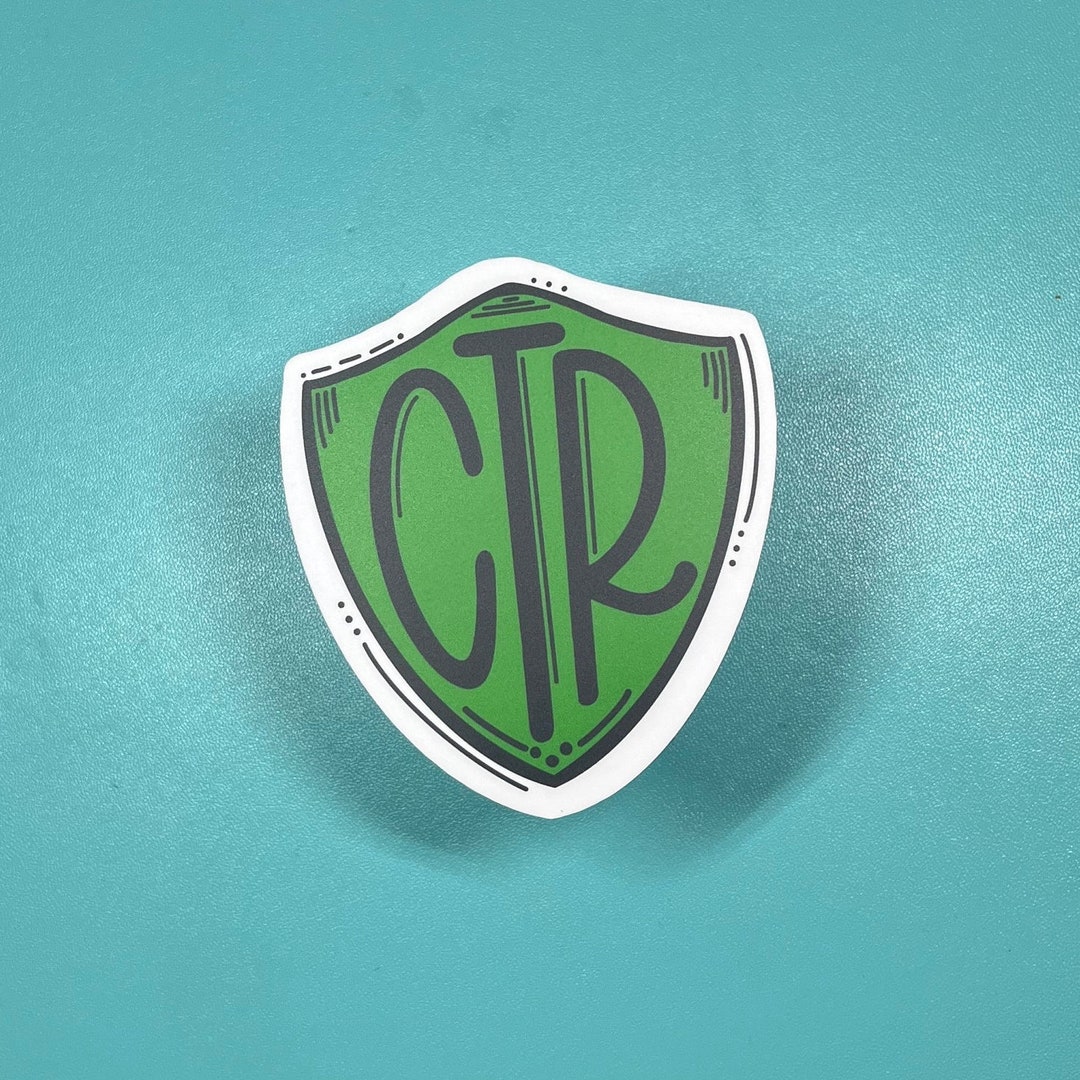 CTR Choose the Right Shield Vinyl Sticker - LDS Decal for Laptops ...
