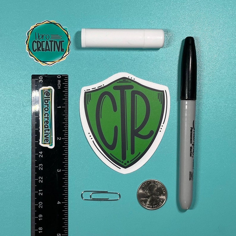 CTR Choose the Right Shield Vinyl Sticker - LDS Decal for Laptops ...