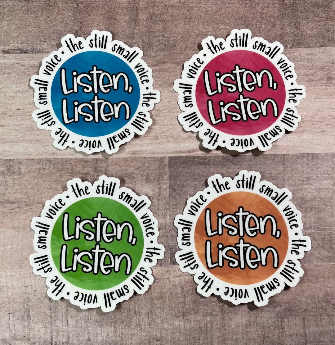 Listen to the Still Small Voice Vinyl Sticker | Bright LDS Design for ...