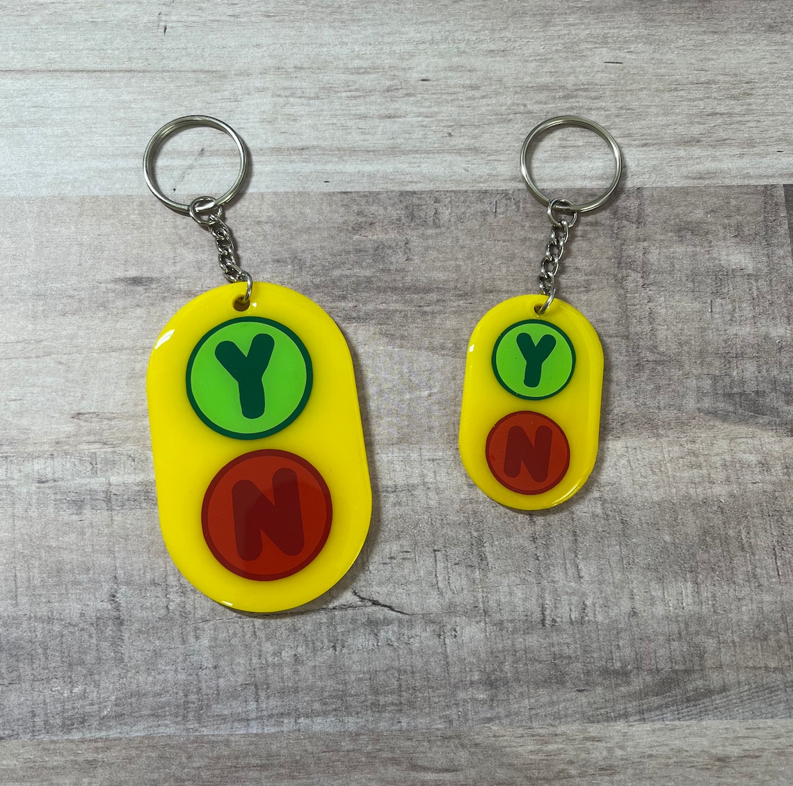 Bluey Inspired Yes No Button Acrylic Keychain | Fun Gift for Kids and ...