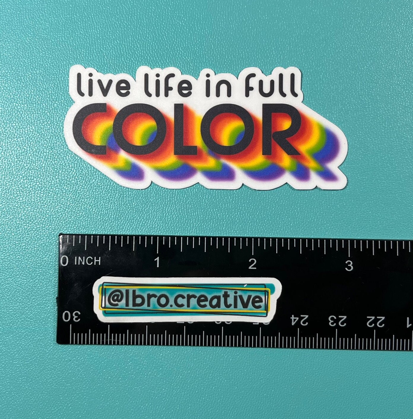 Live Life in Full Color Vinyl Sticker Inspirational Decal - Etsy