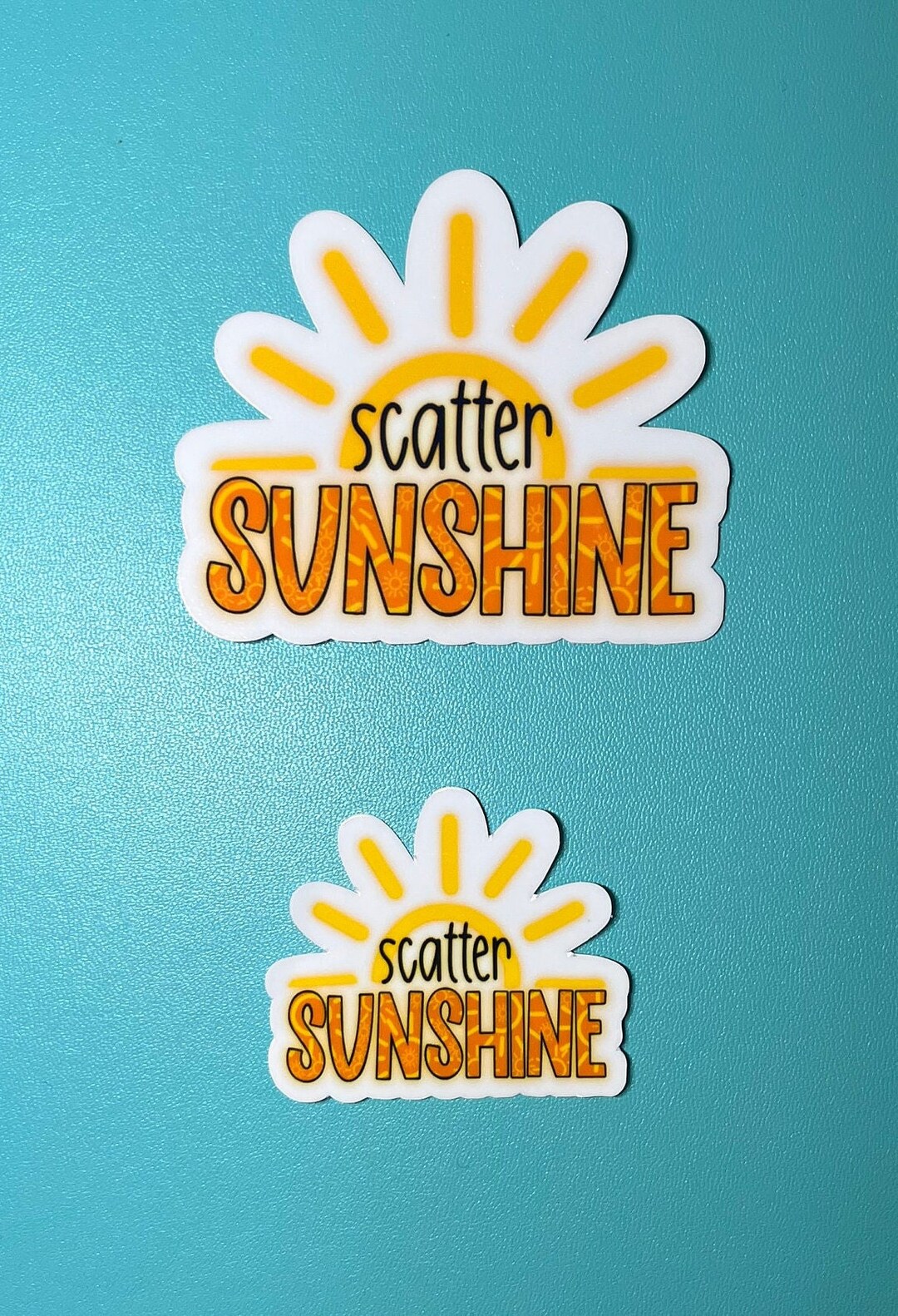 Scatter Sunshine Vinyl Sticker | Sun Drawing Decal | Inspirational ...