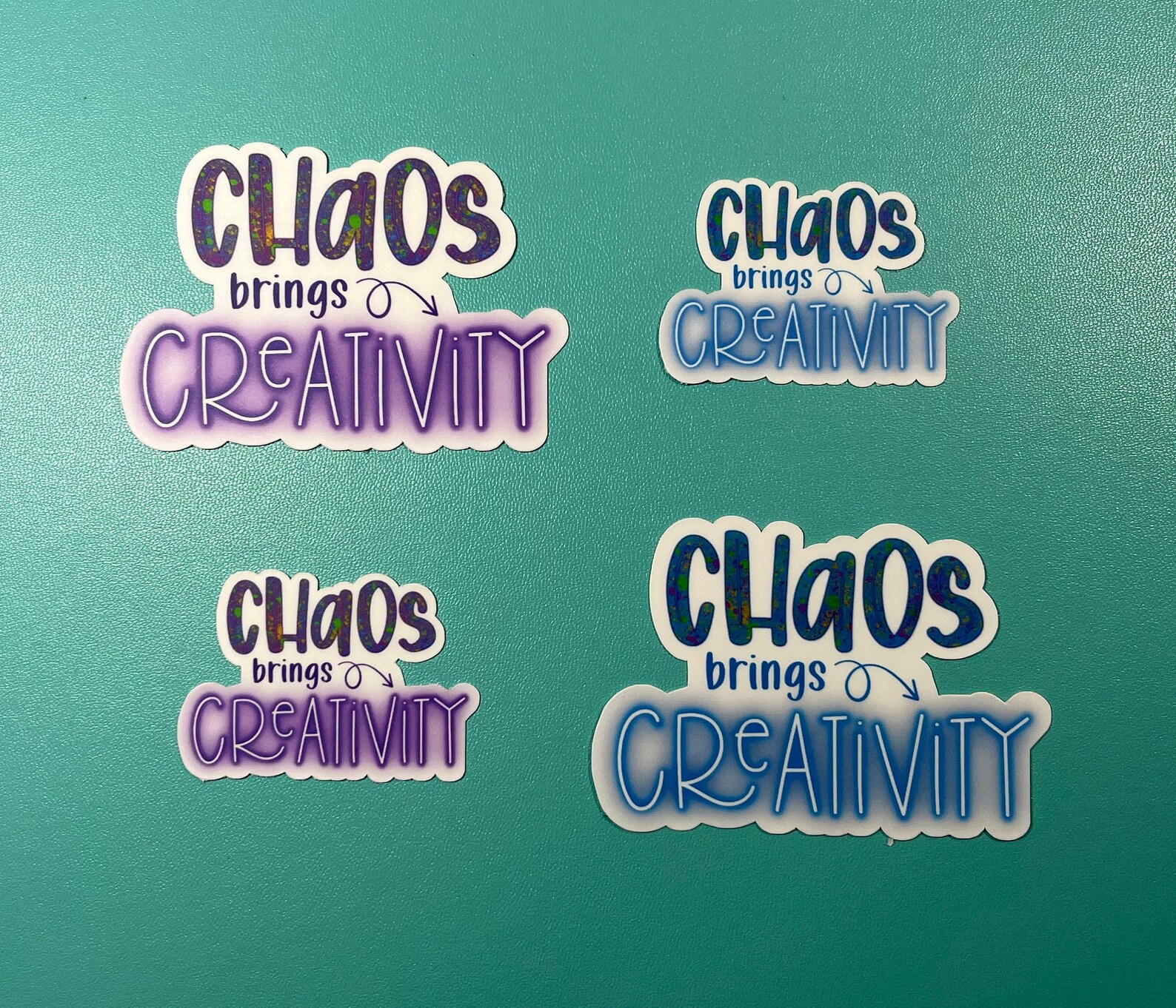 Chaos Brings Creativity Vinyl Sticker Gift for Artists | Inspirational ...