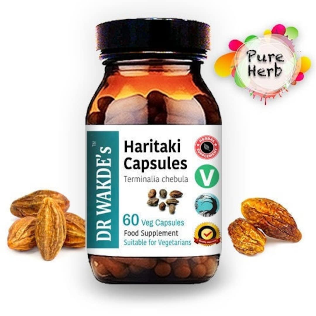 DR WAKDE'S Haritaki Capsules (hirda | Terminalia Chebula) | 60 Veg Caps ...