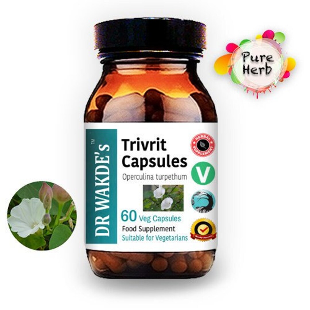 DR WAKDE'S Trivrit Capsules (nishottar) | 60 Veg Caps | Ayurvedic ...