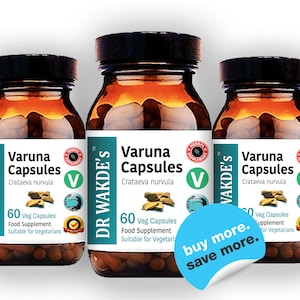 DR WAKDE'S Varuna Capsules (crataeva Nurvula) | 60 Veg Caps | Ayurvedic ...