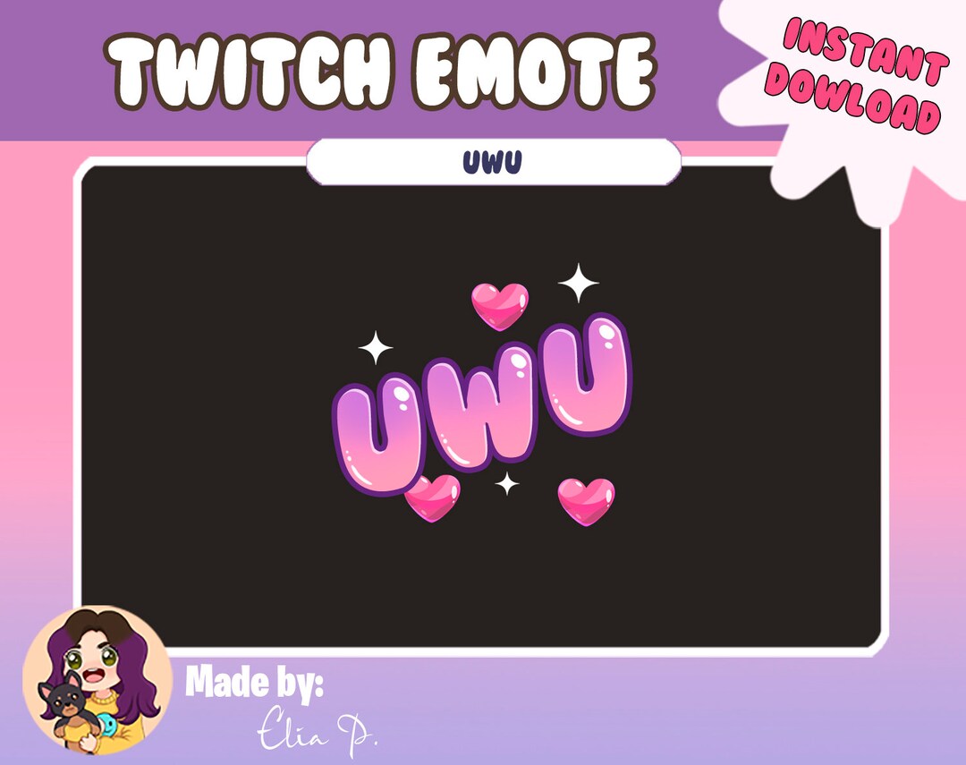 Animated UWU Animated Emote Twitch Sub Emote / Youtube / Badge / Emote ...