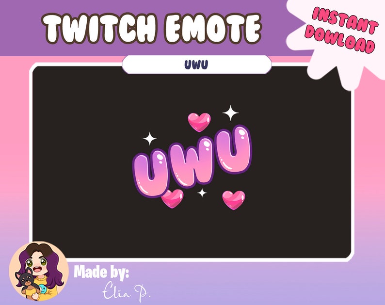 Animated UWU Animated Emote Twitch Sub Emote / Youtube / Badge / Emote ...