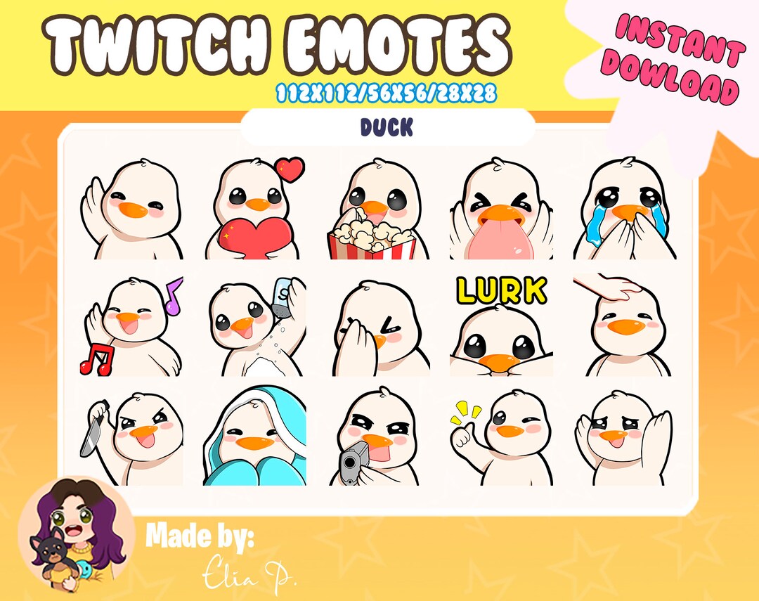 15 Ducks Twitch Sub Emote / Youtube / Badge / Emote / Twitch - Etsy