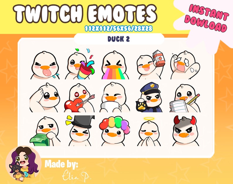 15 Ducks Twitch Sub Emote / Youtube / Badge / Emote / Twitch - Etsy