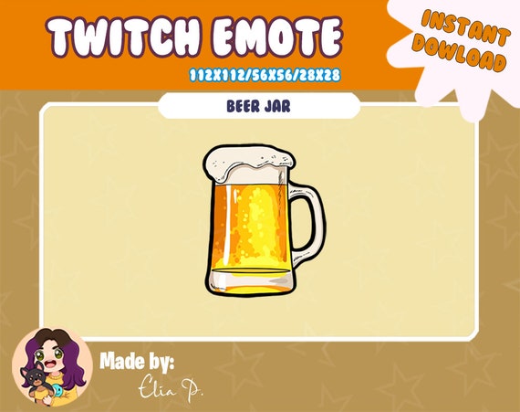 Beer Jar Twitch Emotes / Youtube / Badge / Emote / Twitch - Etsy Finland