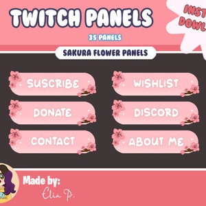 35 Sakura Panels / Cherry Blossom Panels / Twitch - Etsy