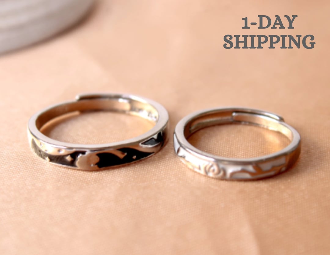 Stylishly Designed Symbol of Love Couple Matching Rings,outstanding ...