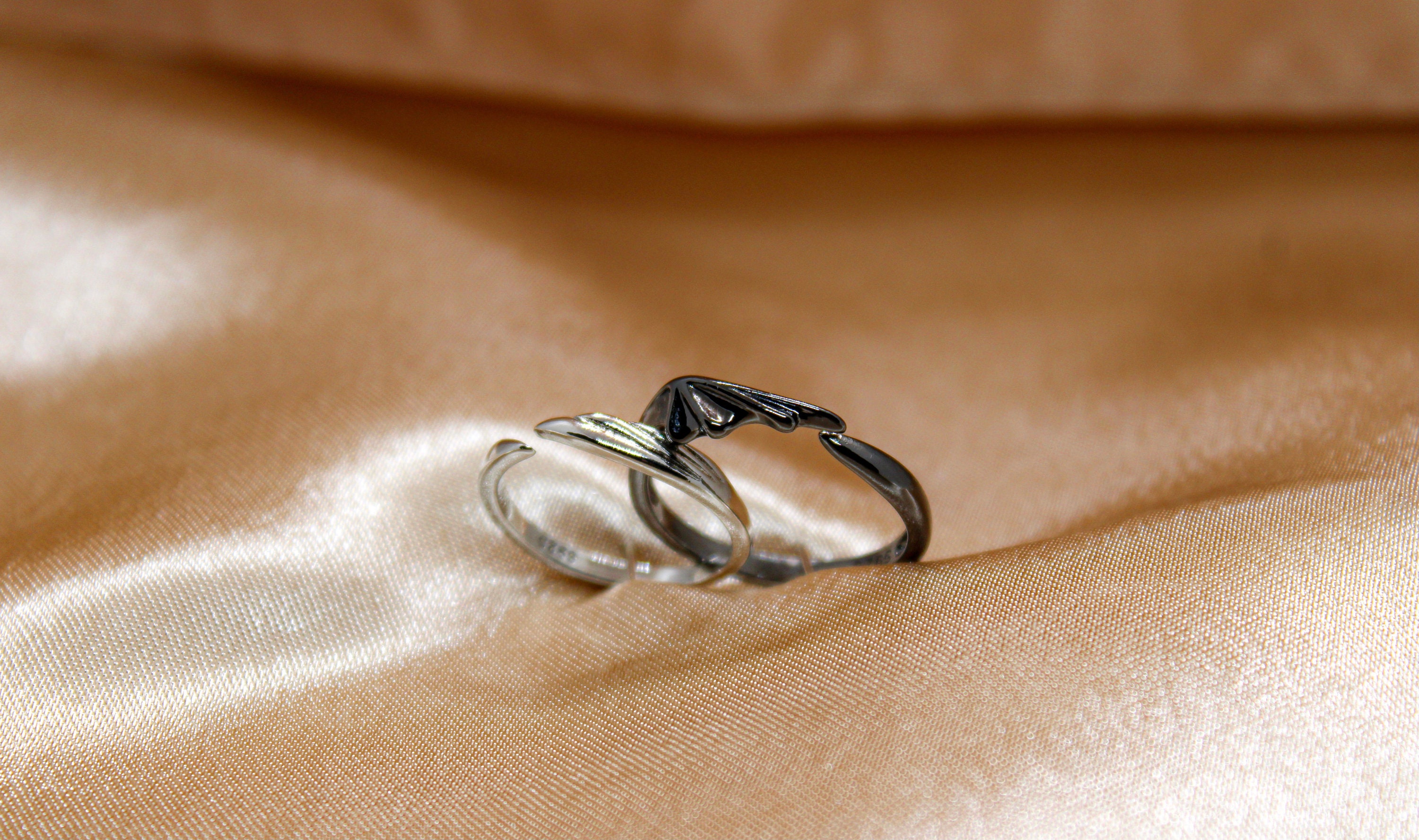 Stylish Couple Rings Set Adjustable Matching Rings i - Etsy