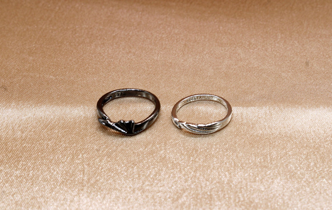 Stylish Couple Rings Set Adjustable Matching Rings i - Etsy