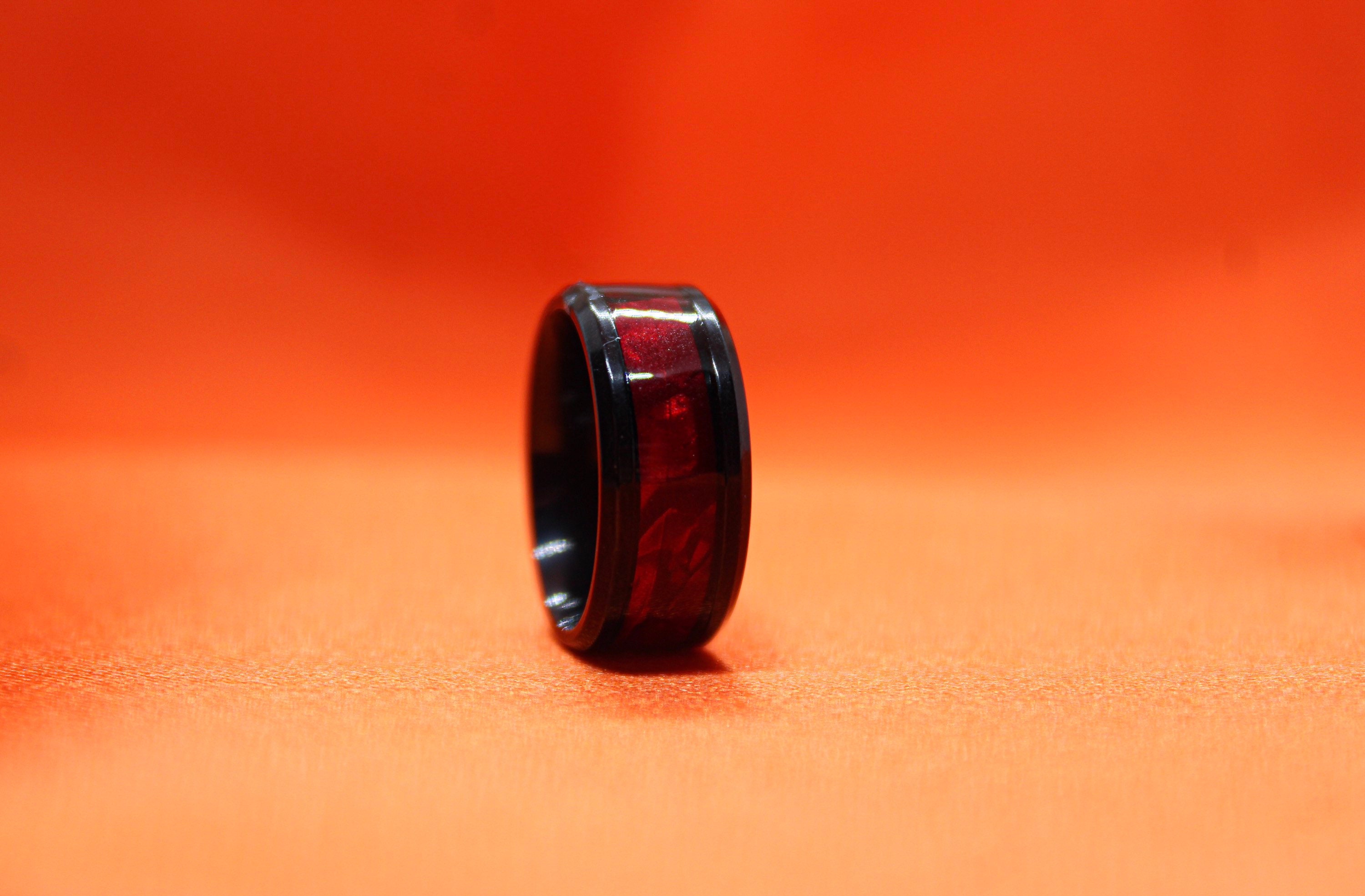New Gradient Red Color Minimalist Ring Impressive Gift for - Etsy