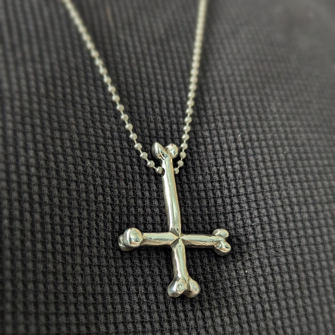 Inverted Crucifix of Bones - Etsy