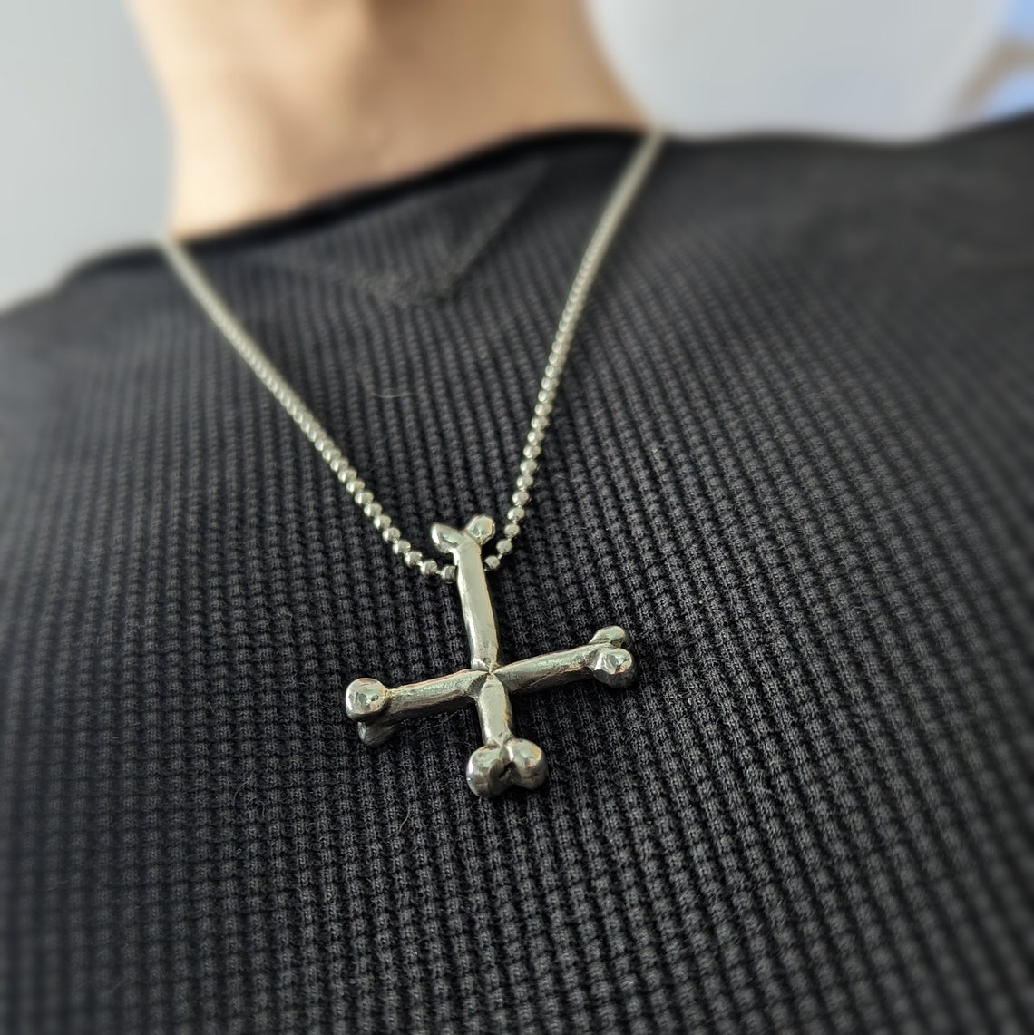 Inverted Crucifix of Bones - Etsy